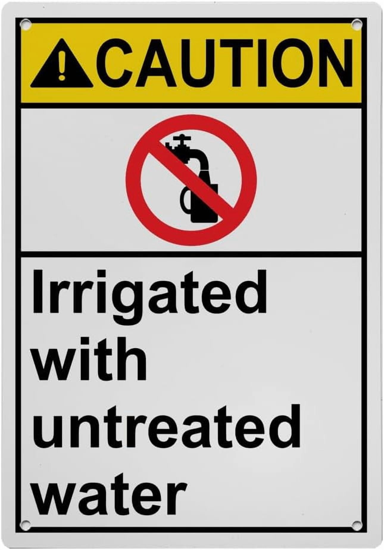 Industrial ANSI Vertical Drinking Water Warning Sign - 8"x12 ...