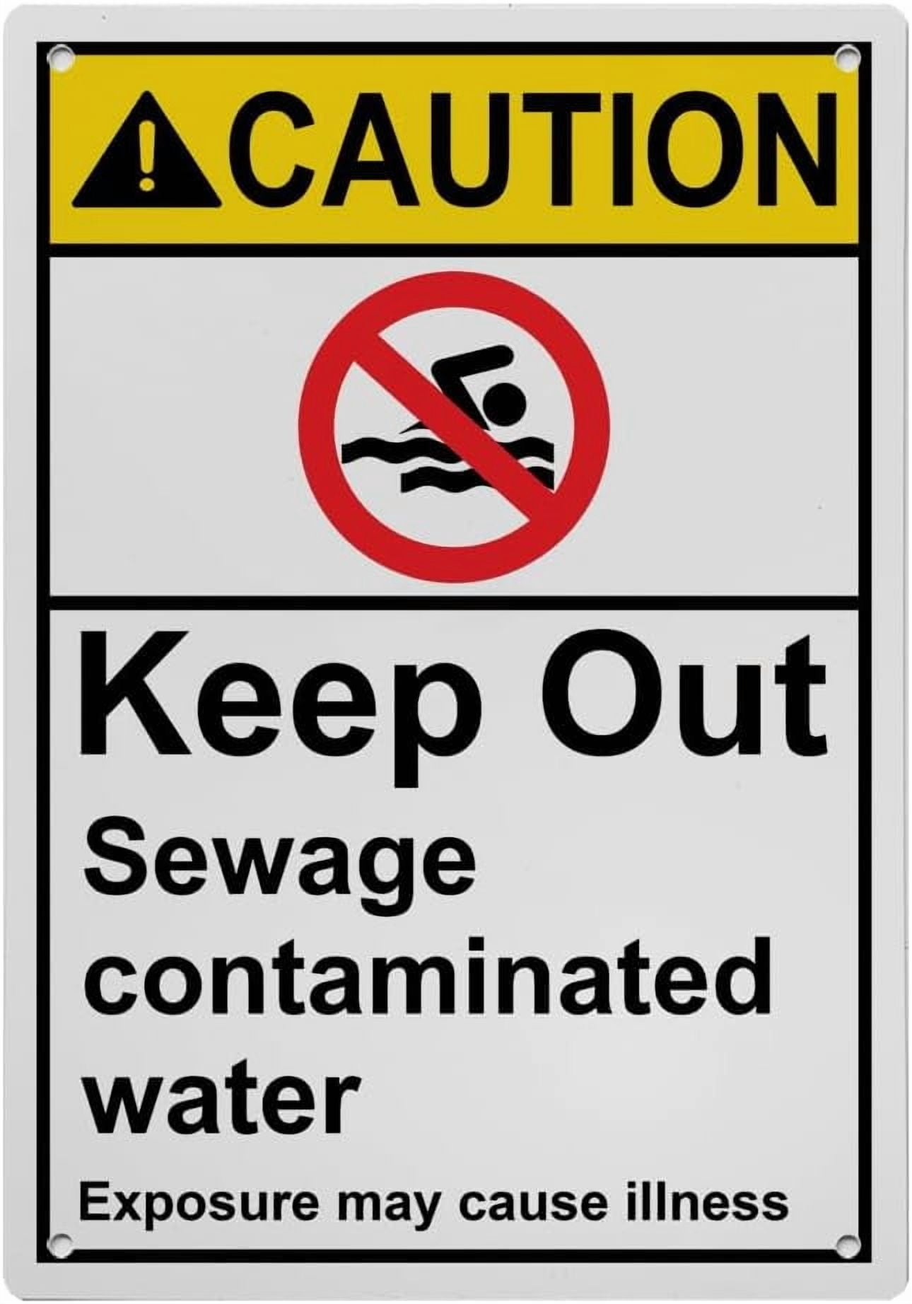 Industrial ANSI Vertical Drinking Water Warning Sign - 8"x12 ...