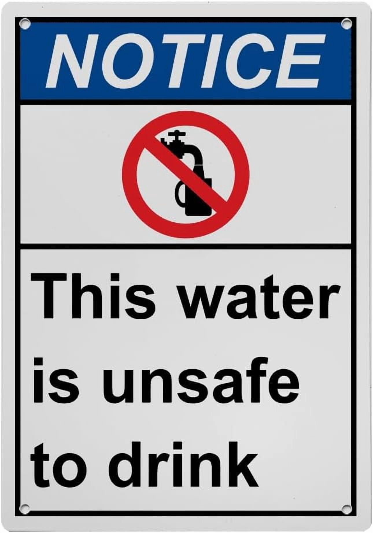 Industrial ANSI Vertical Drinking Water Warning Sign - 8"x12 ...
