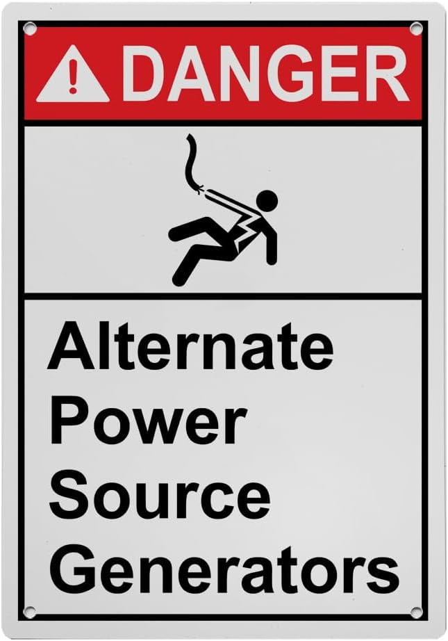 Industrial ANSI Vertical Electrical Alternative Energy Warning Sign - 8 ...