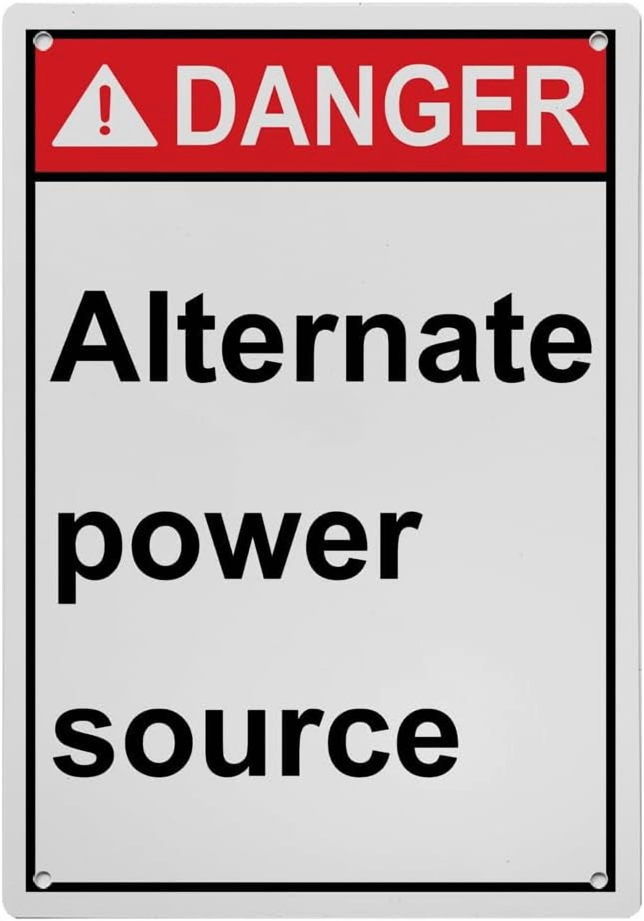 Industrial ANSI Vertical Electrical Alternative Energy Warning Sign - 8 ...