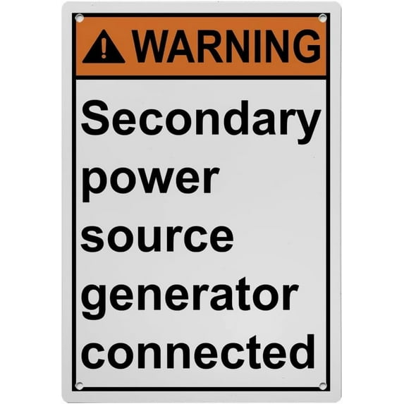 Industrial ANSI Vertical Electrical Alternative Energy Warning Sign - 8 ...