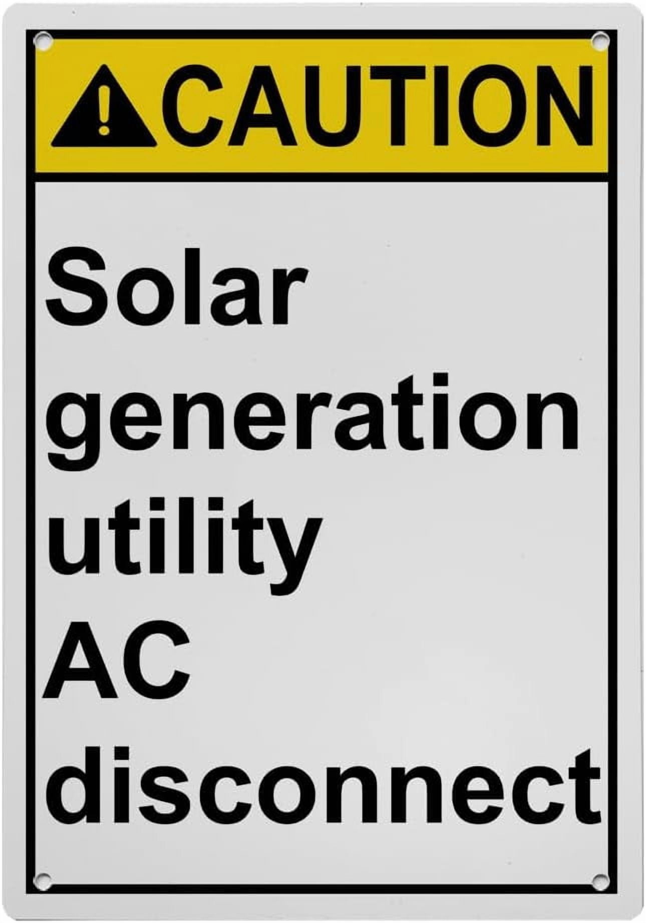 Industrial ANSI Vertical Electrical Alternative Energy Warning Sign - 8 ...