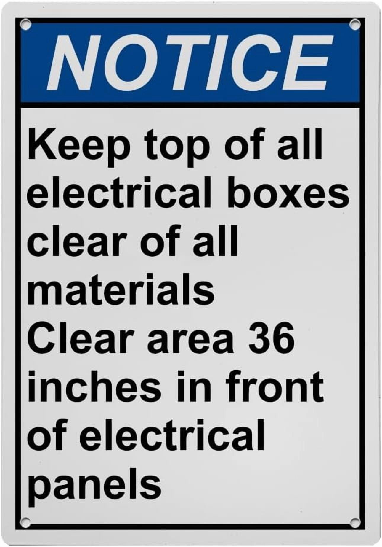 Industrial ANSI Vertical Electrical Panel Warning Sign - 8"x12" (Keep ...