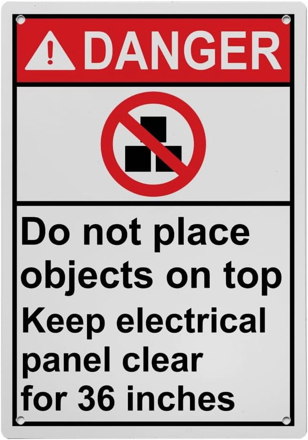 Industrial ANSI Vertical Electrical Panel Warning Sign - 8"x12 ...