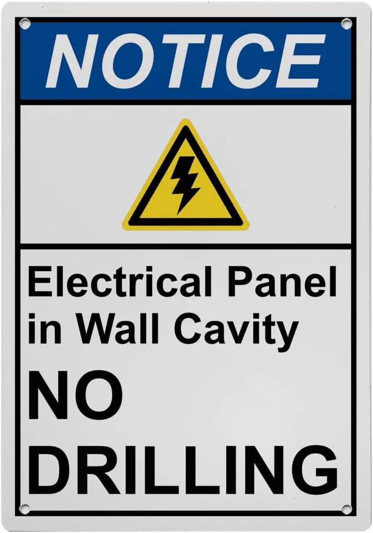 Industrial ANSI Vertical Electrical Panel Warning Sign - 8"x12 ...