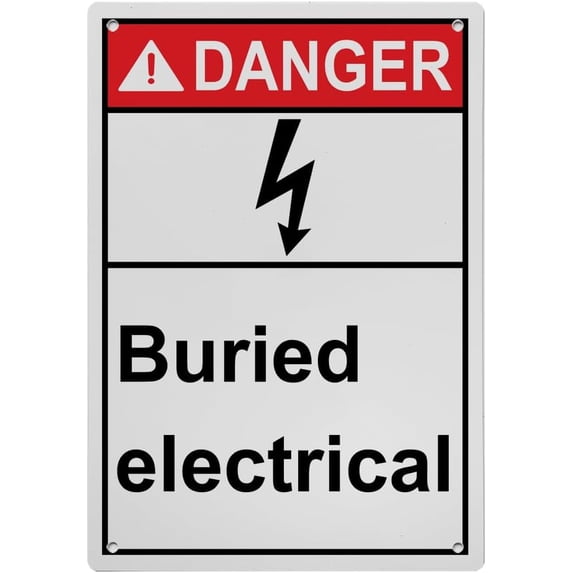 Industrial ANSI Vertical Electrical Warning Sign - 8"x12" Weatherproof ...