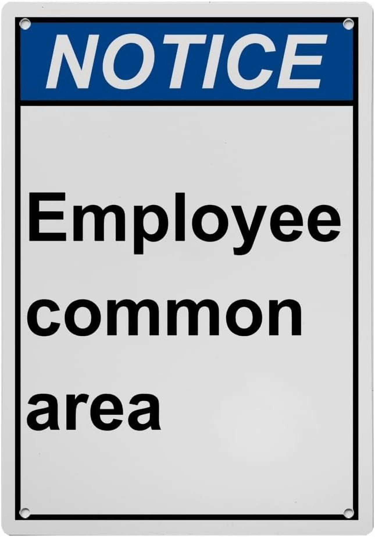 Industrial ANSI Vertical Employees Only Sign - 8"x12" Weatherproof, UV ...