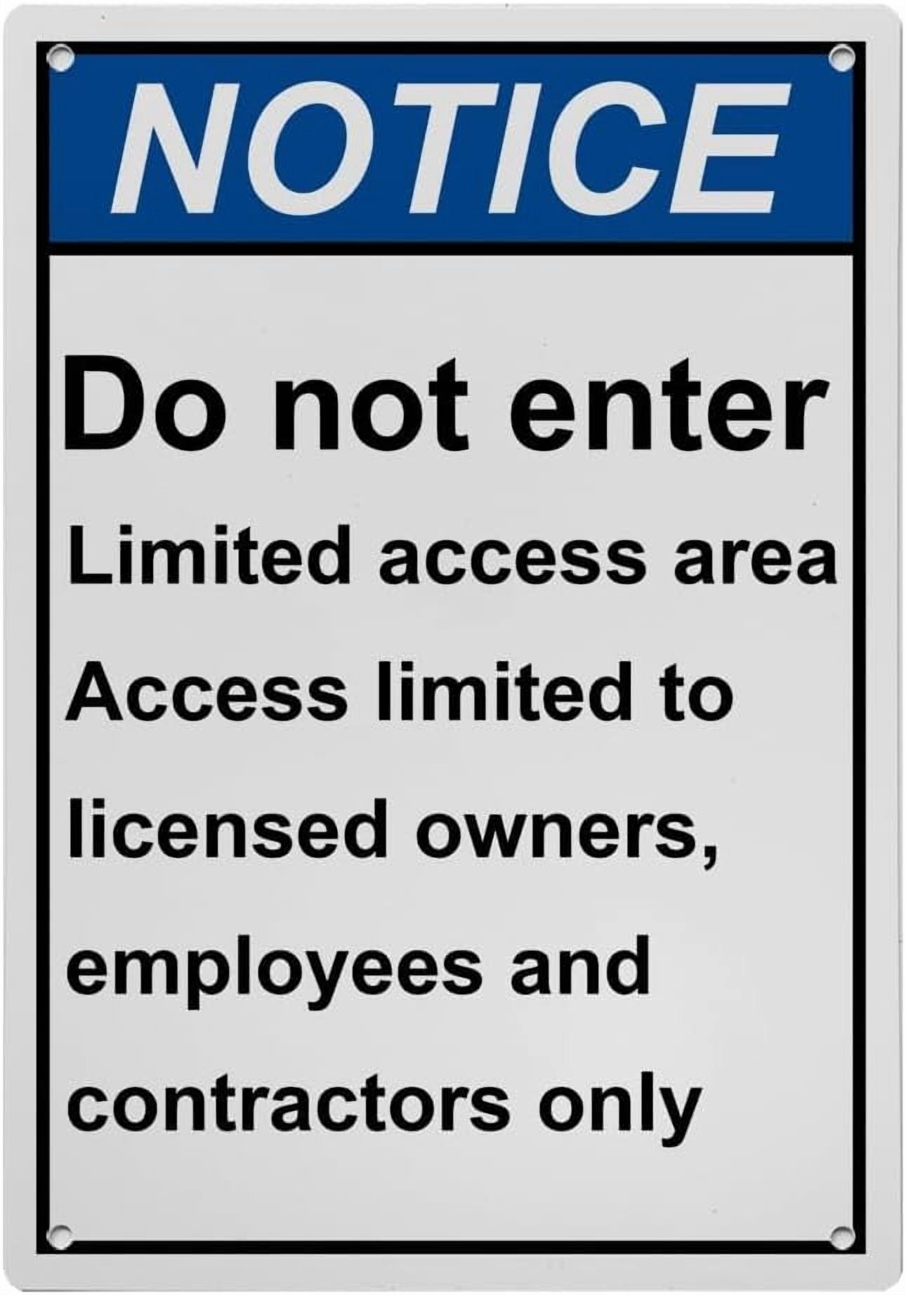 Industrial ANSI Vertical Do Not Enter Sign - 8"x12" Weatherproof, UV ...