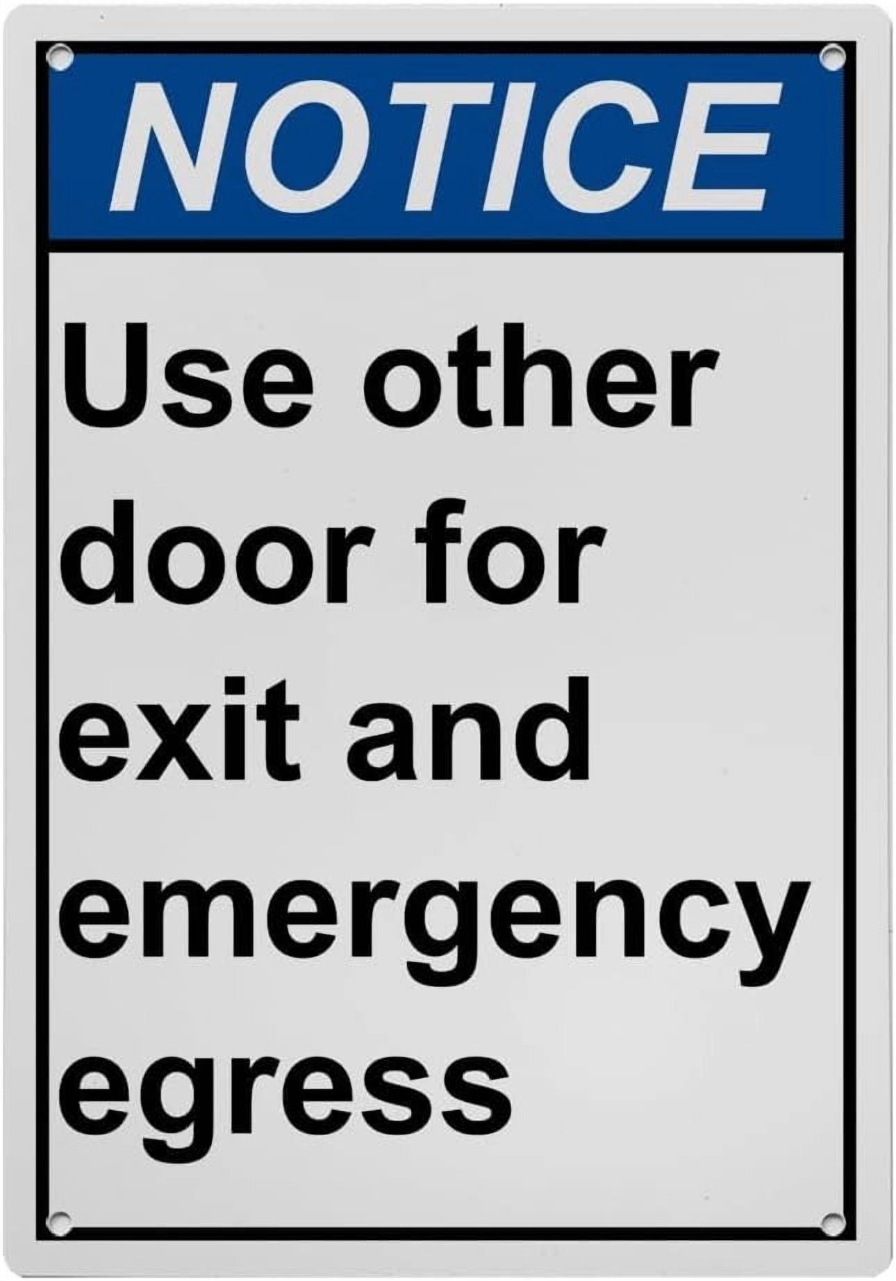 Industrial ANSI Vertical Exit Emergency Fire Sign - 8"x12" Weatherproof ...