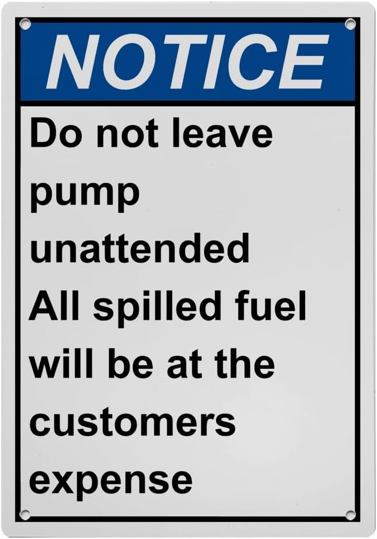 Industrial ANSI Vertical Gasoline Sign - 8"x12" Weatherproof, UV ...
