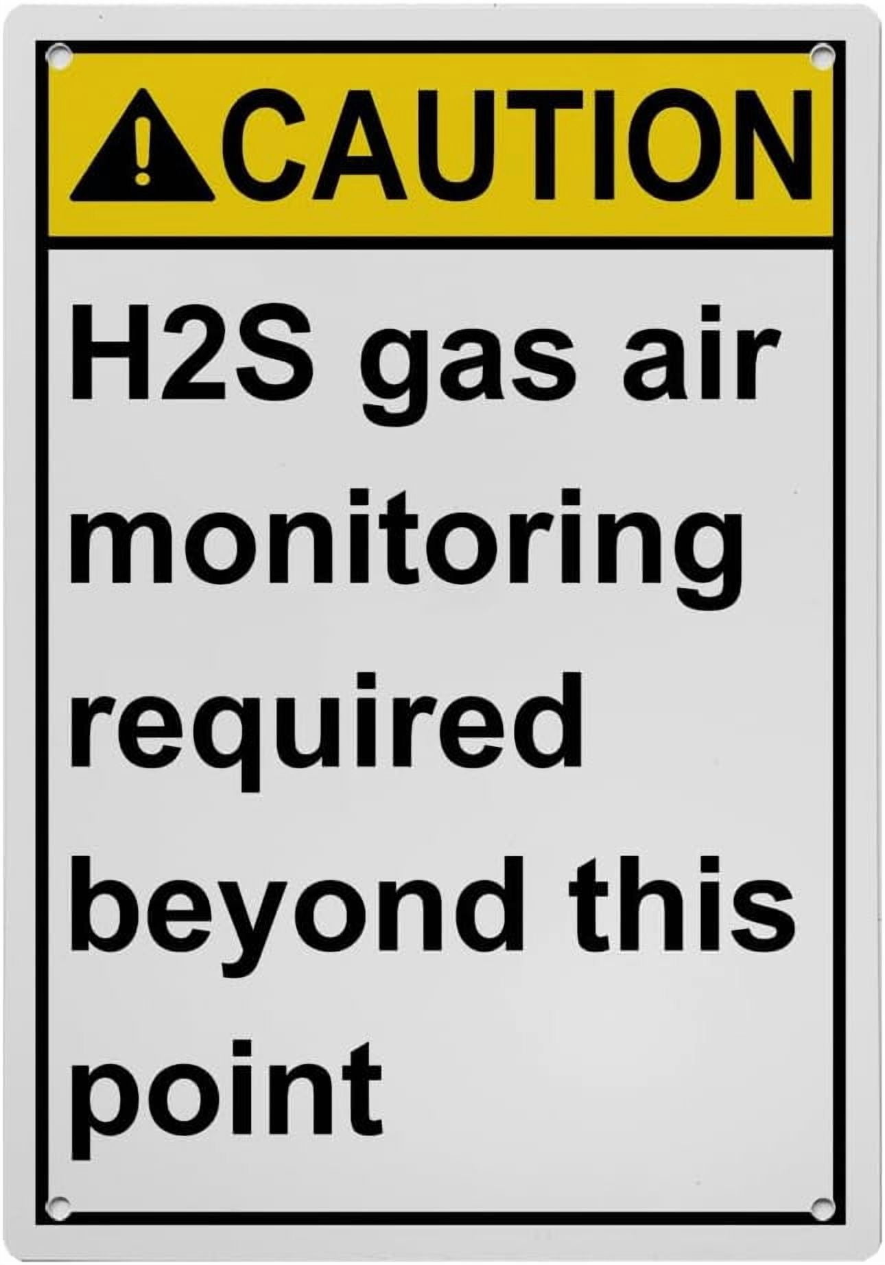 Industrial ANSI Vertical Hazardous Gas Lines Sign - 8"x12" Weatherproof ...