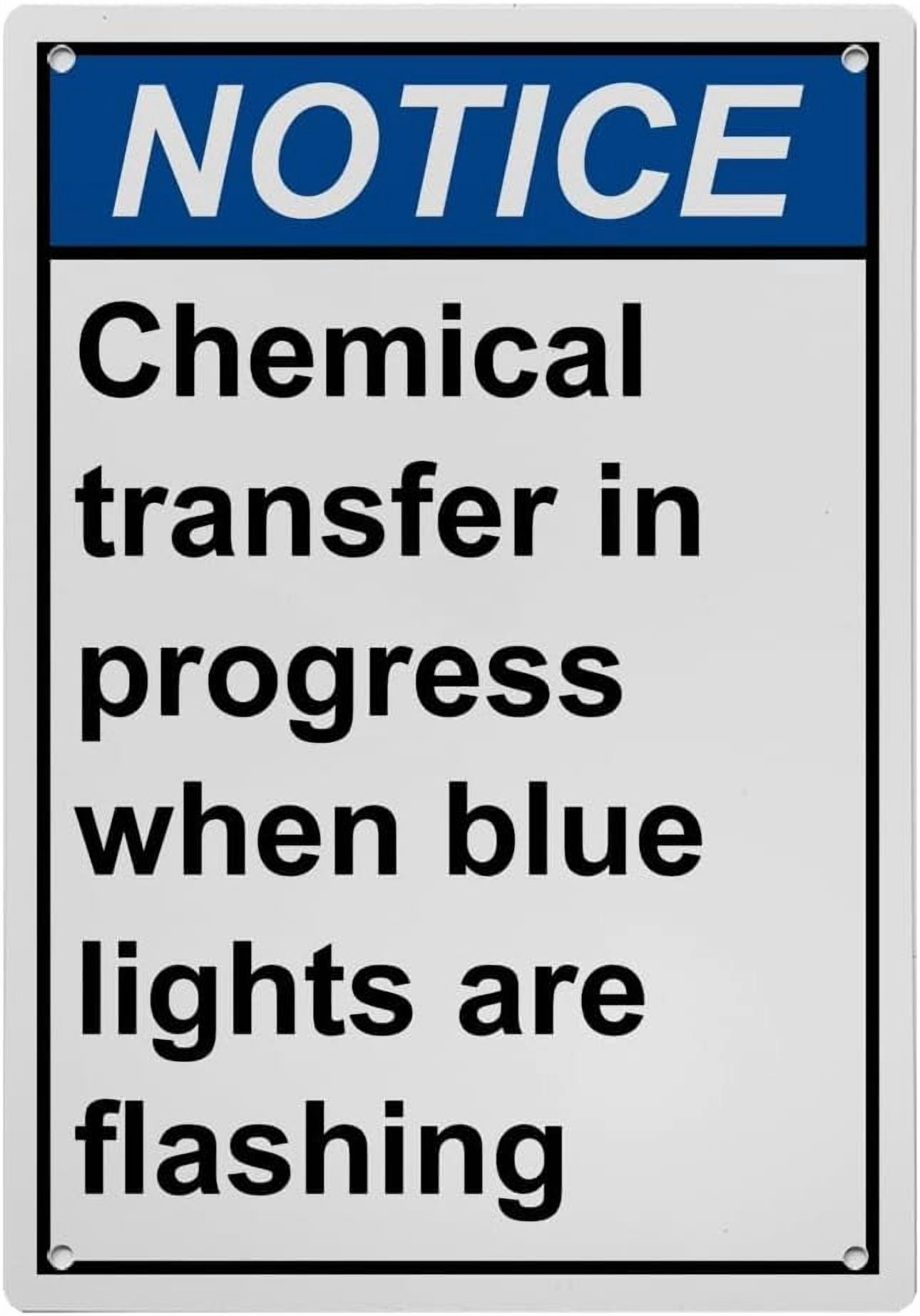 Industrial ANSI Vertical Hazardous Material Warning Sign - 8"x12 ...