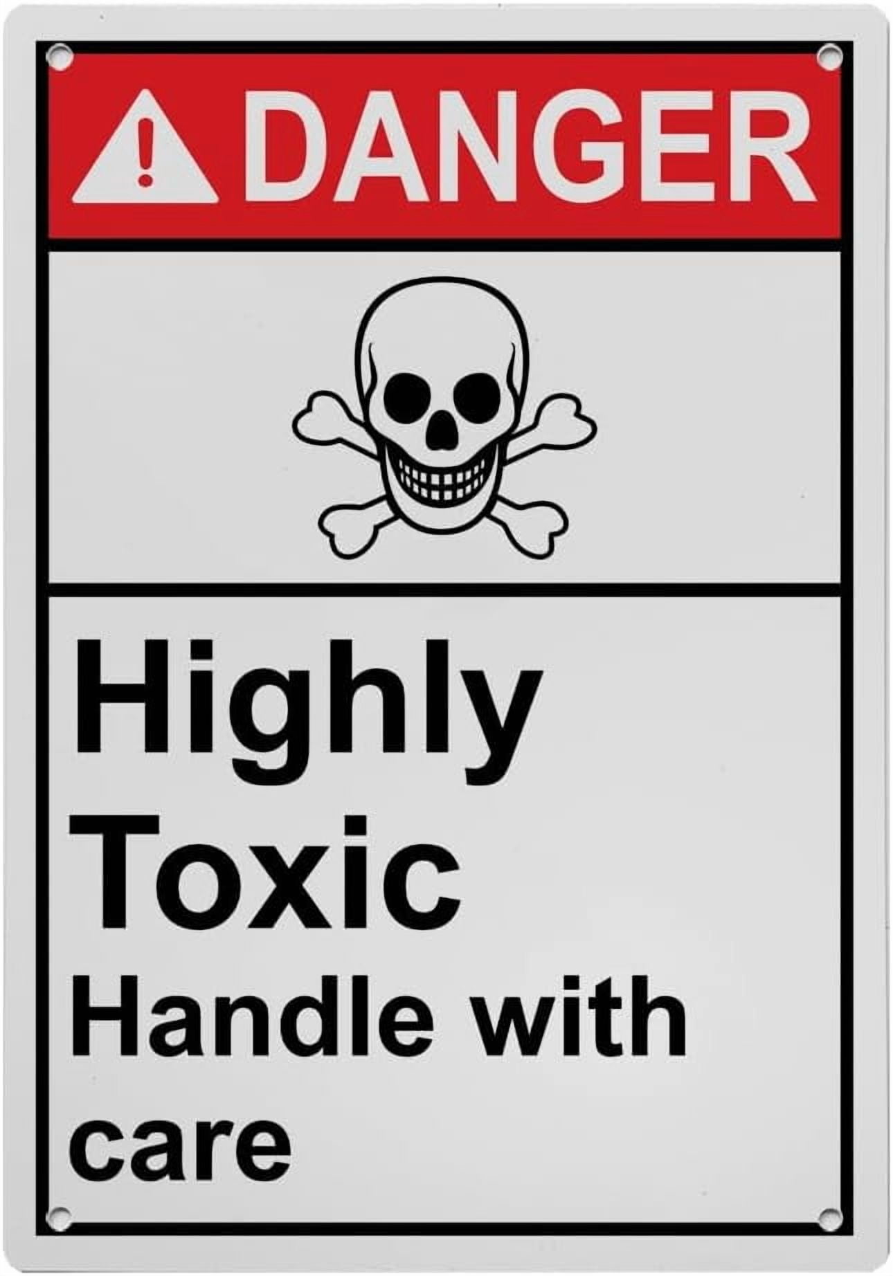 Industrial ANSI Vertical Hazardous Material Warning Sign - 8"x12 ...