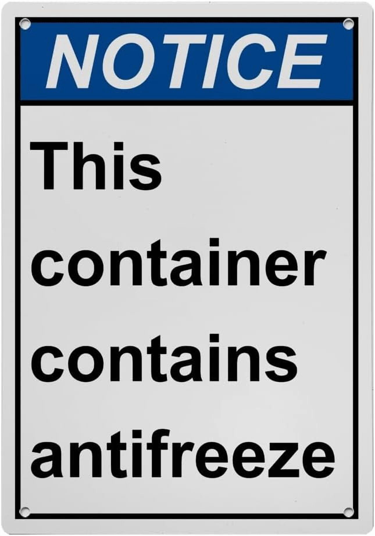 Industrial ANSI Vertical Hazardous Material Warning Sign - 8"x12 ...