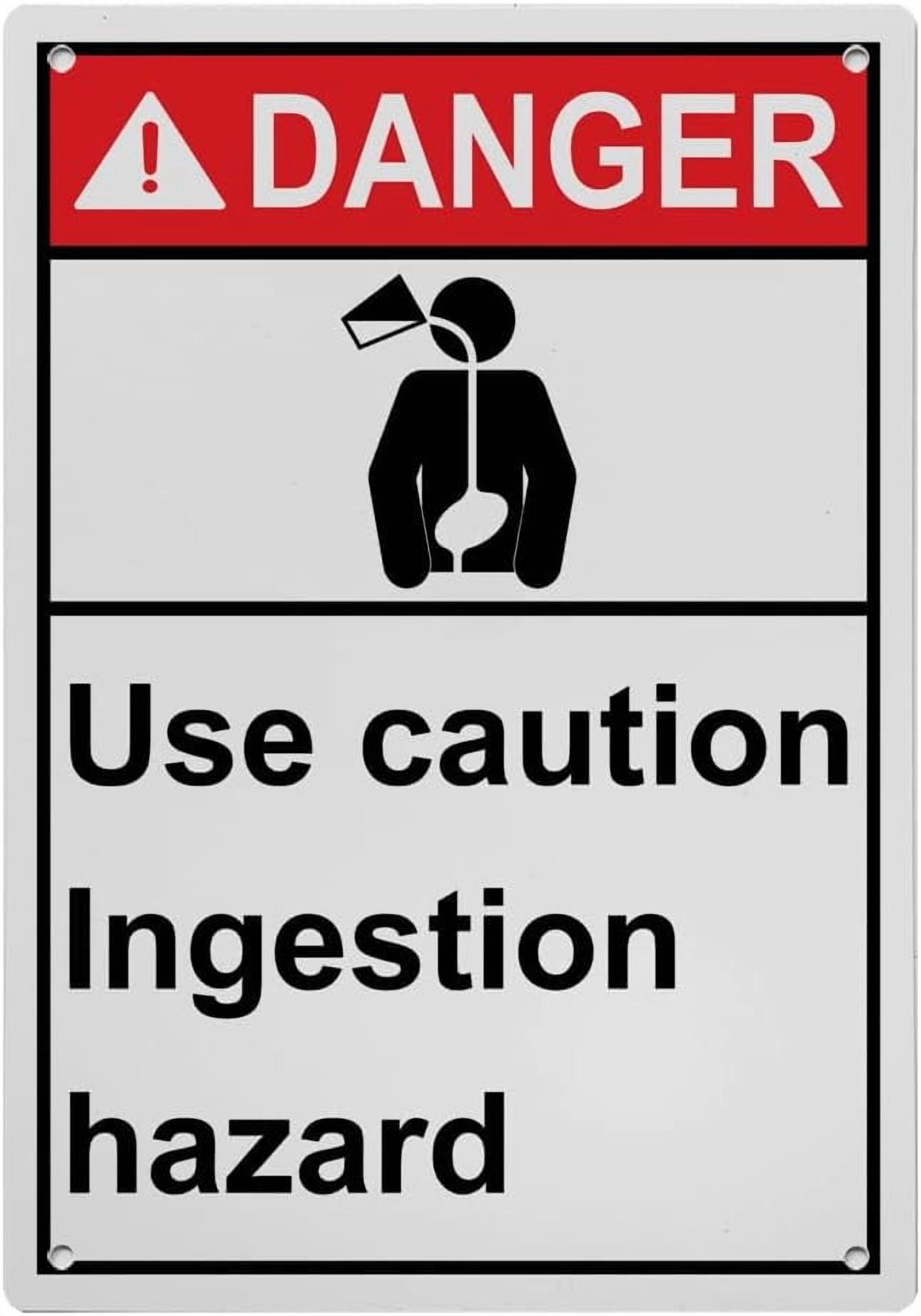 Industrial ANSI Vertical Hazardous Material Warning Sign - 8"x12 ...