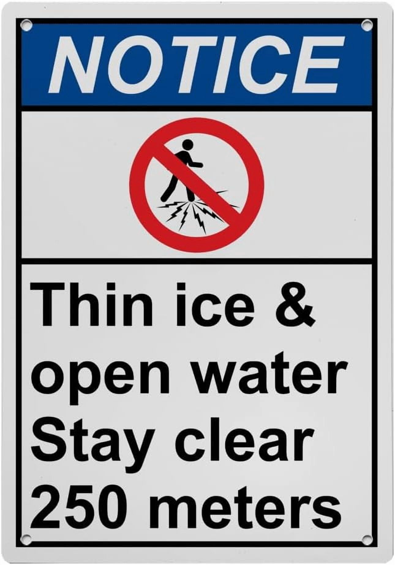 Industrial ANSI Vertical Ice Hazard Warning Sign - 8
