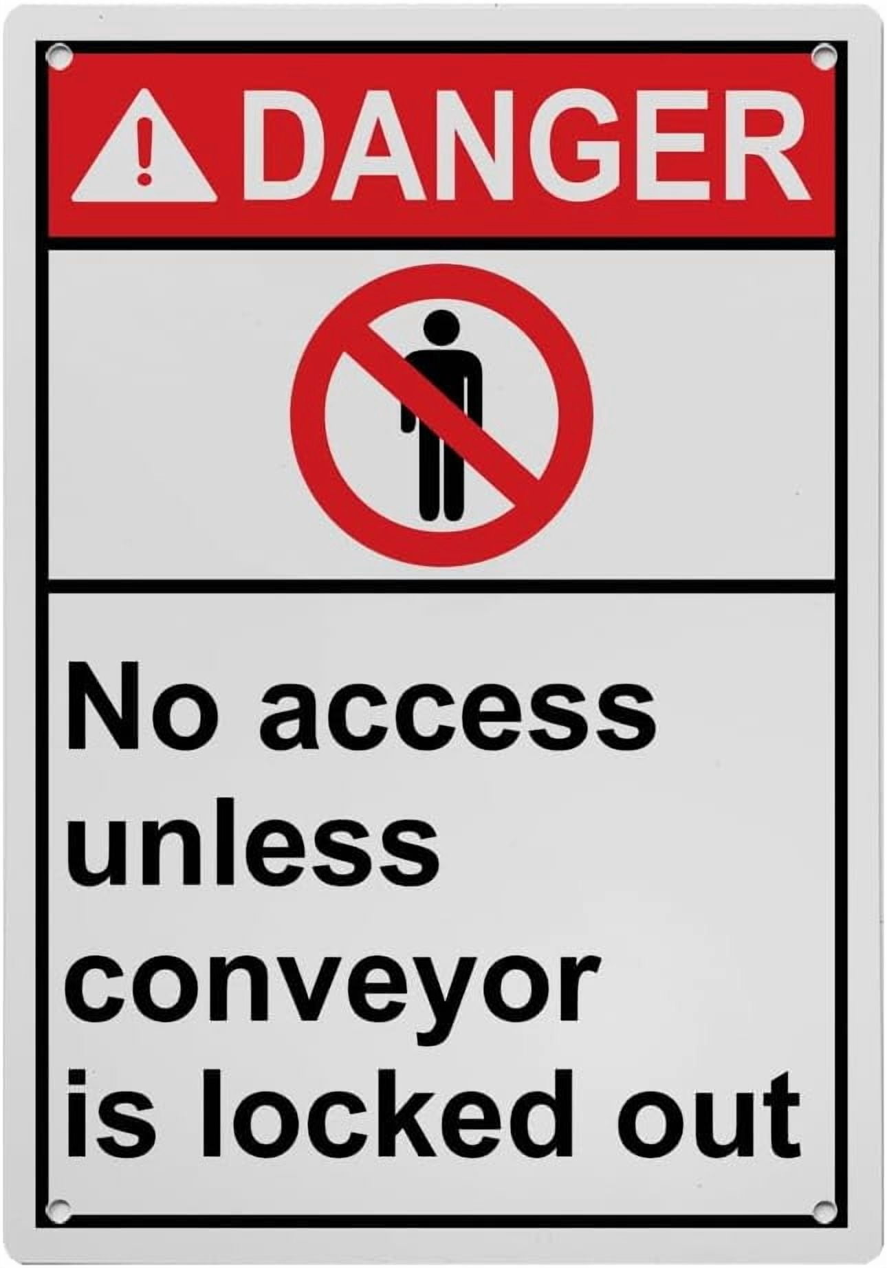 Industrial ANSI Vertical Lockout Tagout Warning Sign - 8"x12 ...