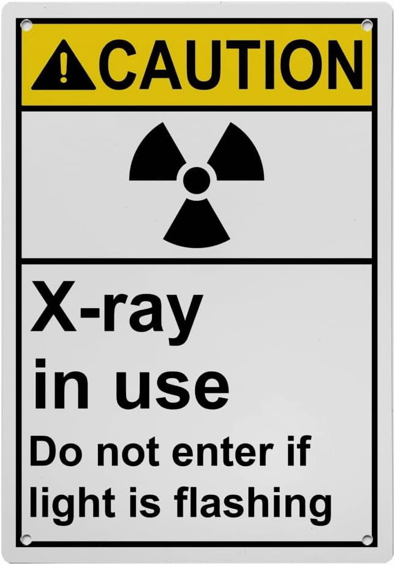 Industrial ANSI Vertical MRI X Ray Microwave Warning Sign - 8"x12 ...