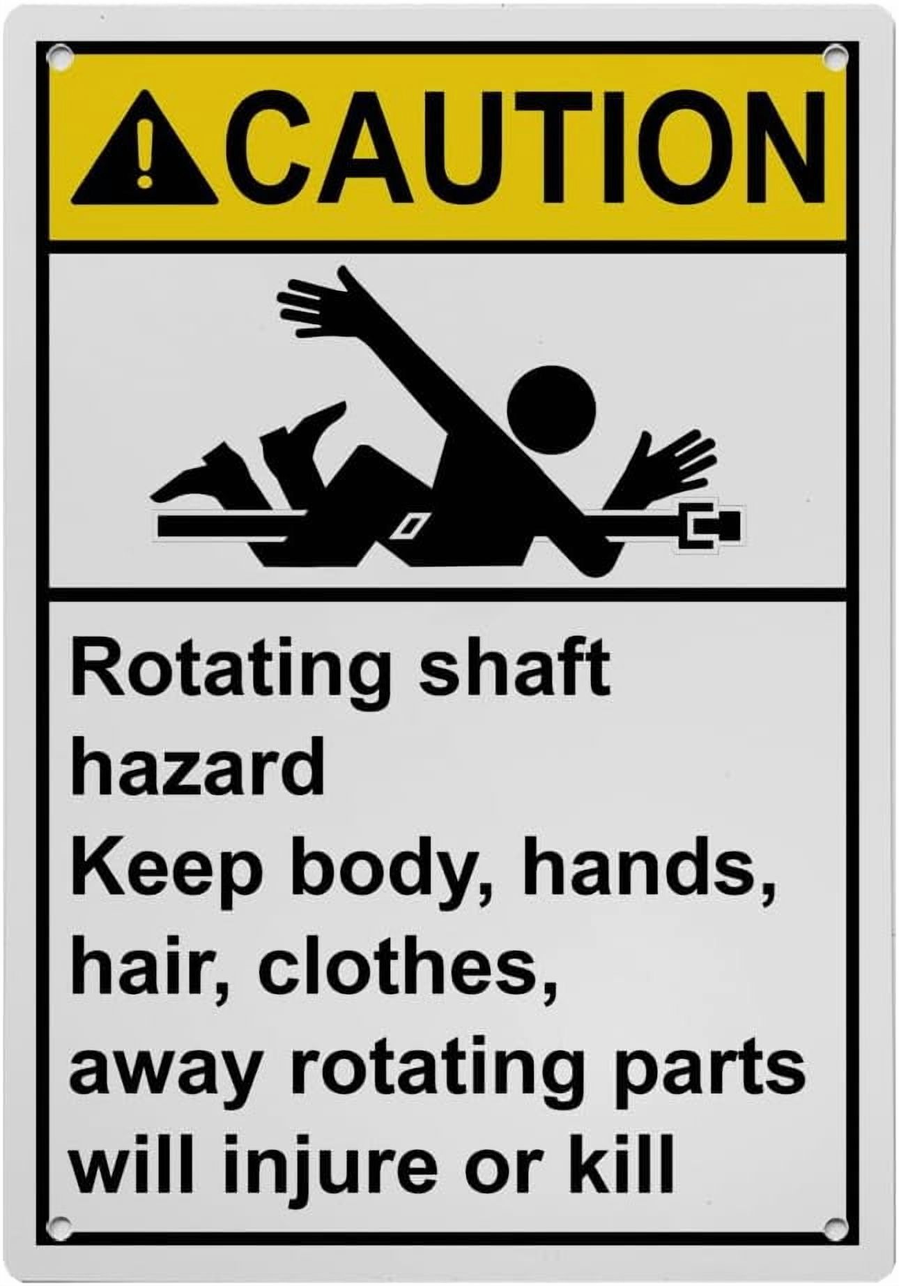Industrial ANSI Vertical Machine Safety Sign - 8"x12" Weatherproof, UV ...
