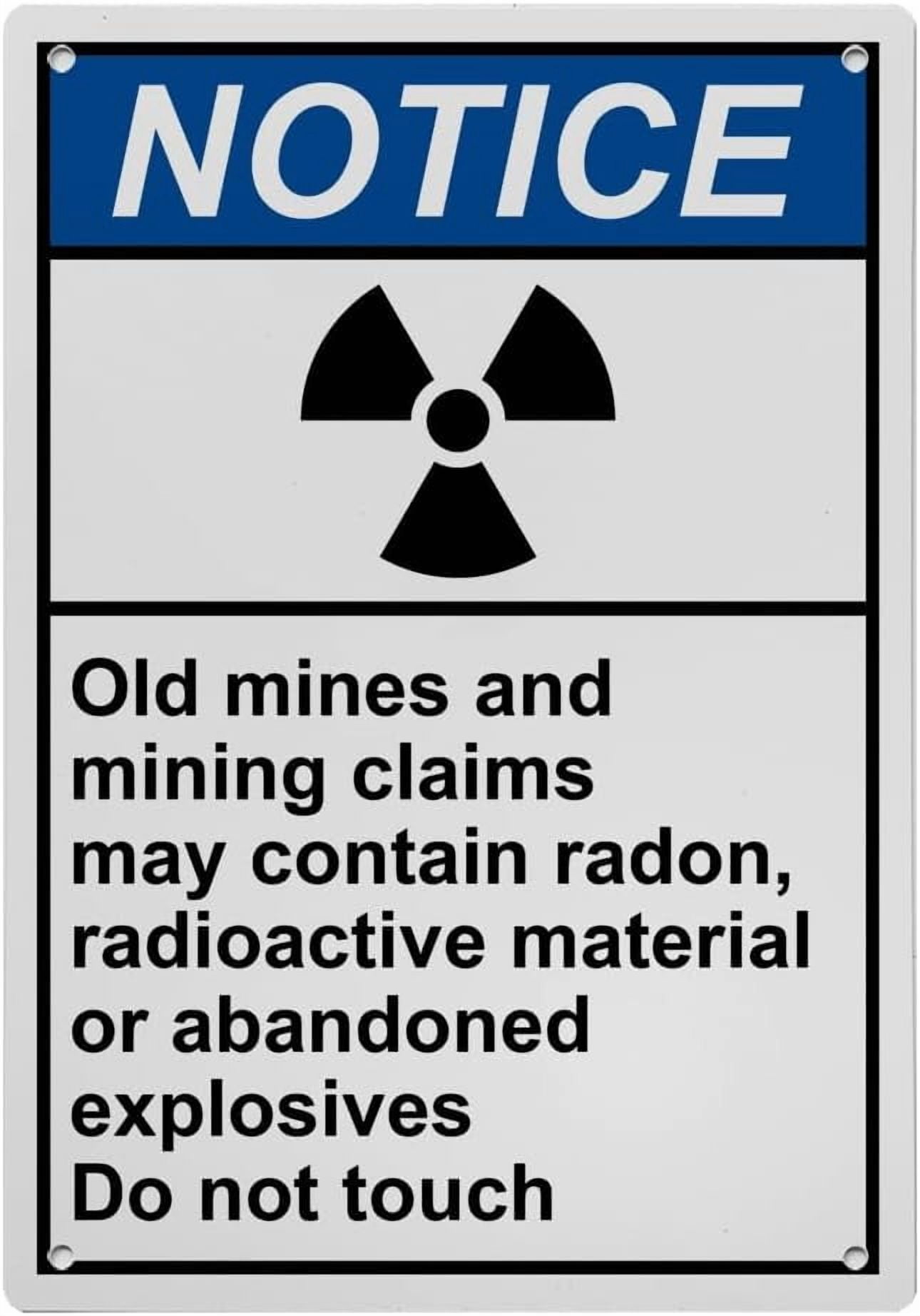 Industrial ANSI Vertical Mining Sign - 8"x12" Weatherproof, UV ...