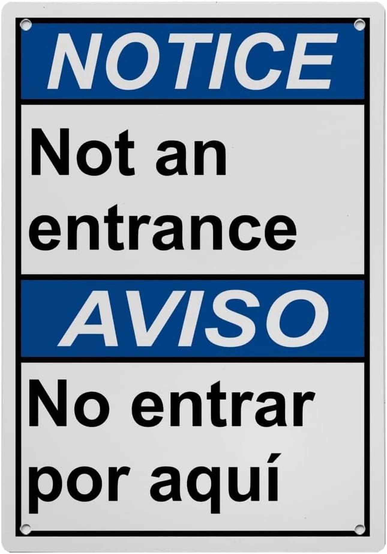 Industrial ANSI Vertical No Admittance Sign - 8"x12" Weatherproof, UV ...