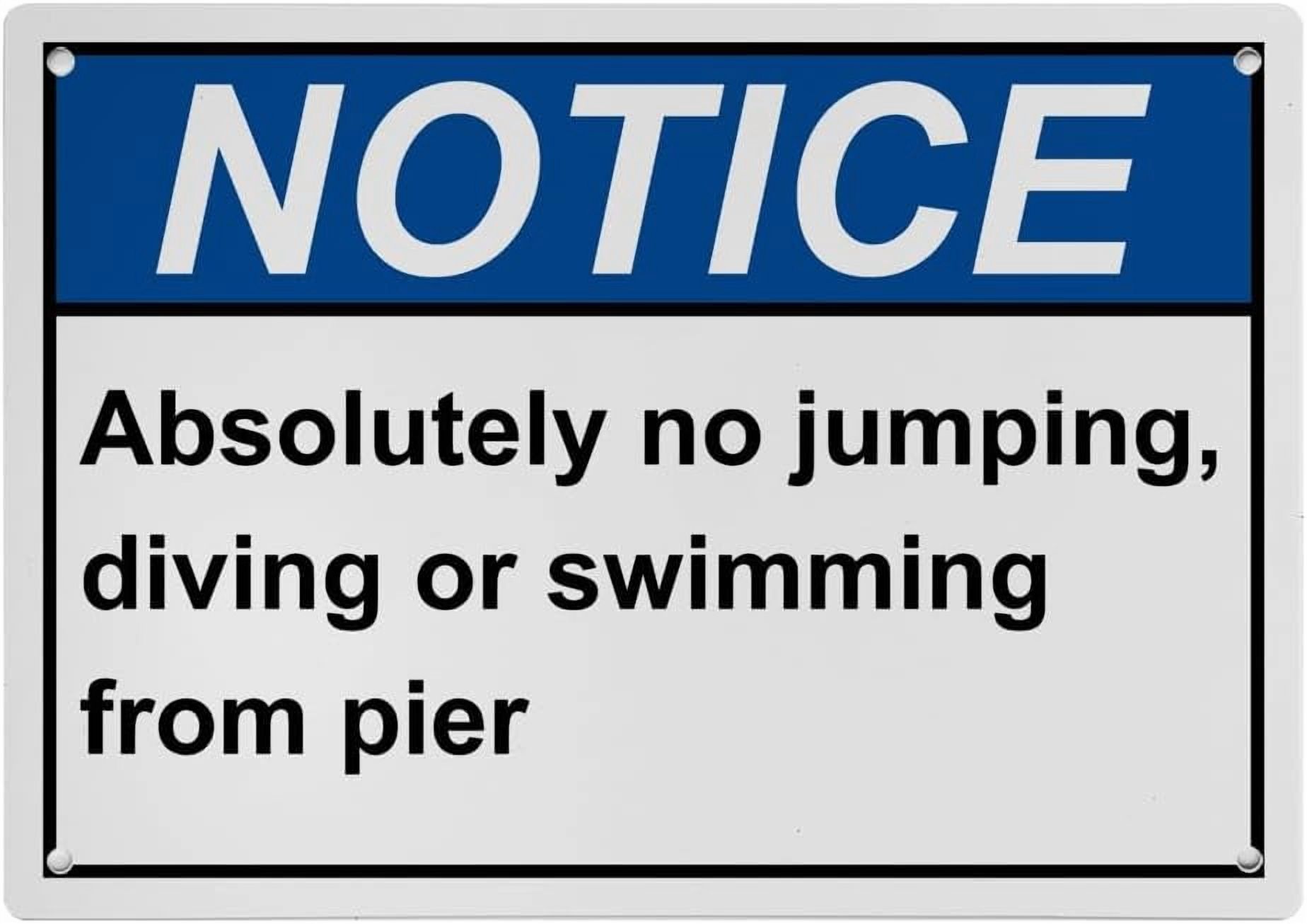 Industrial ANSI Water Safety Warning Sign - 8"x12" Weatherproof, UV ...
