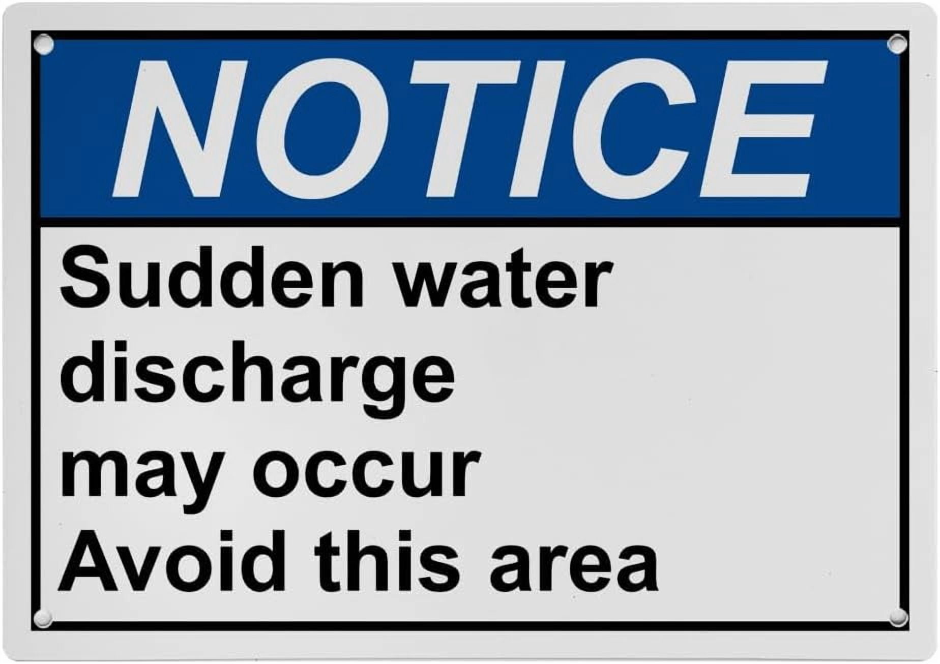 Industrial ANSI Water Warning Sign - 8"x12" Weatherproof, UV Resistant ...