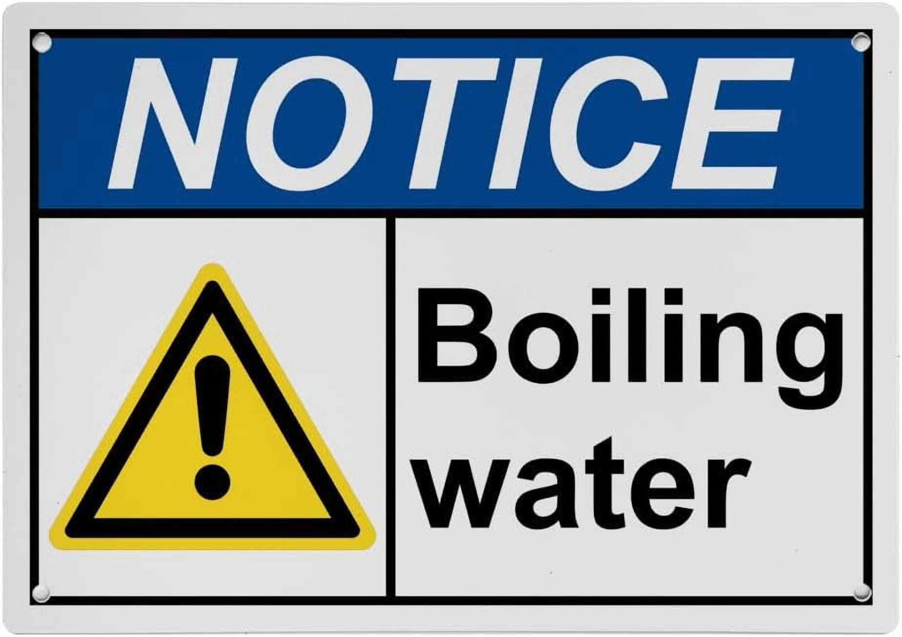 Industrial ANSI Water Warning Sign - 8"x12" Weatherproof, UV Resistant ...