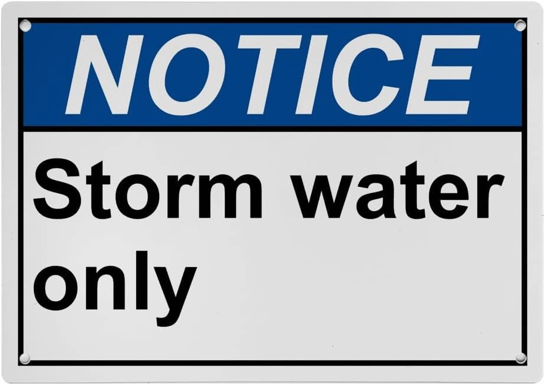 Industrial ANSI Water Warning Sign - 8"x12" Weatherproof, UV Resistant ...