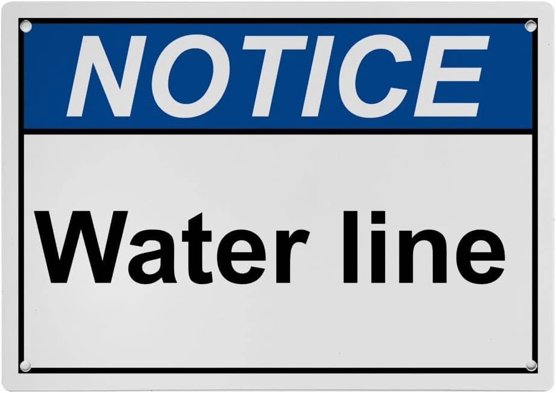 Industrial ANSI Water Warning Sign - 8"x12" Weatherproof, UV Resistant ...