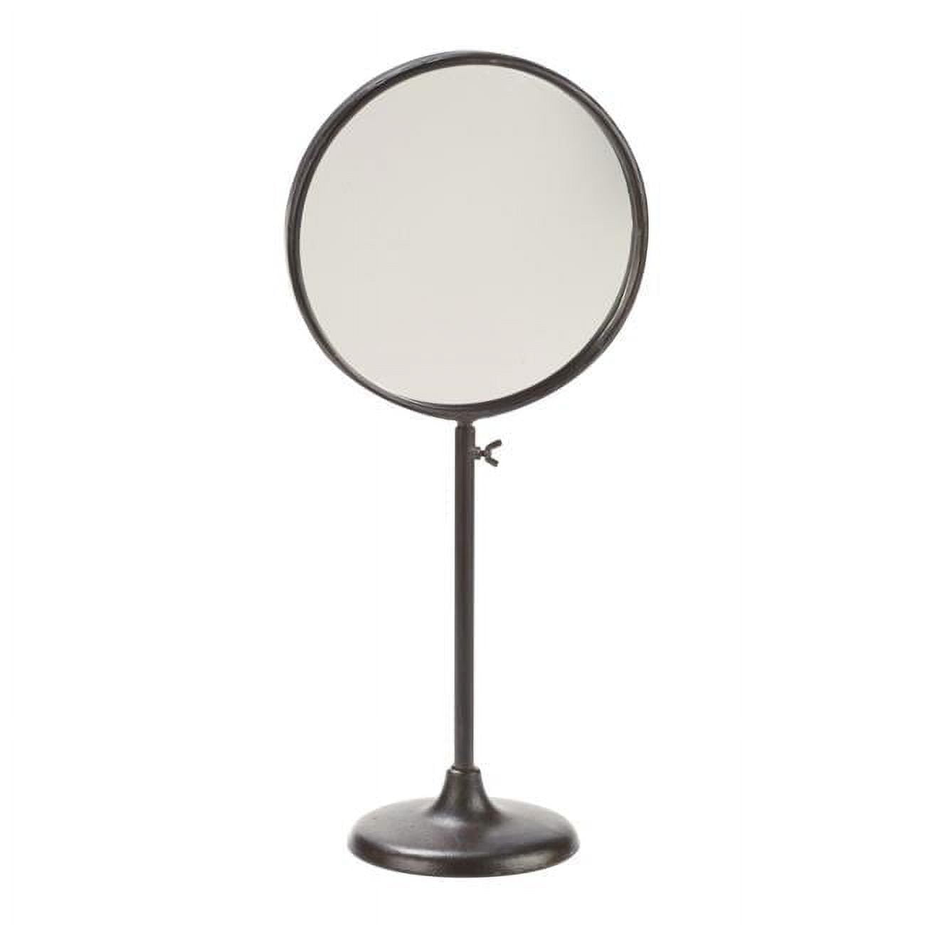 Industrial Adjustable Round Mirror Stand, Dark Brown - Walmart.com