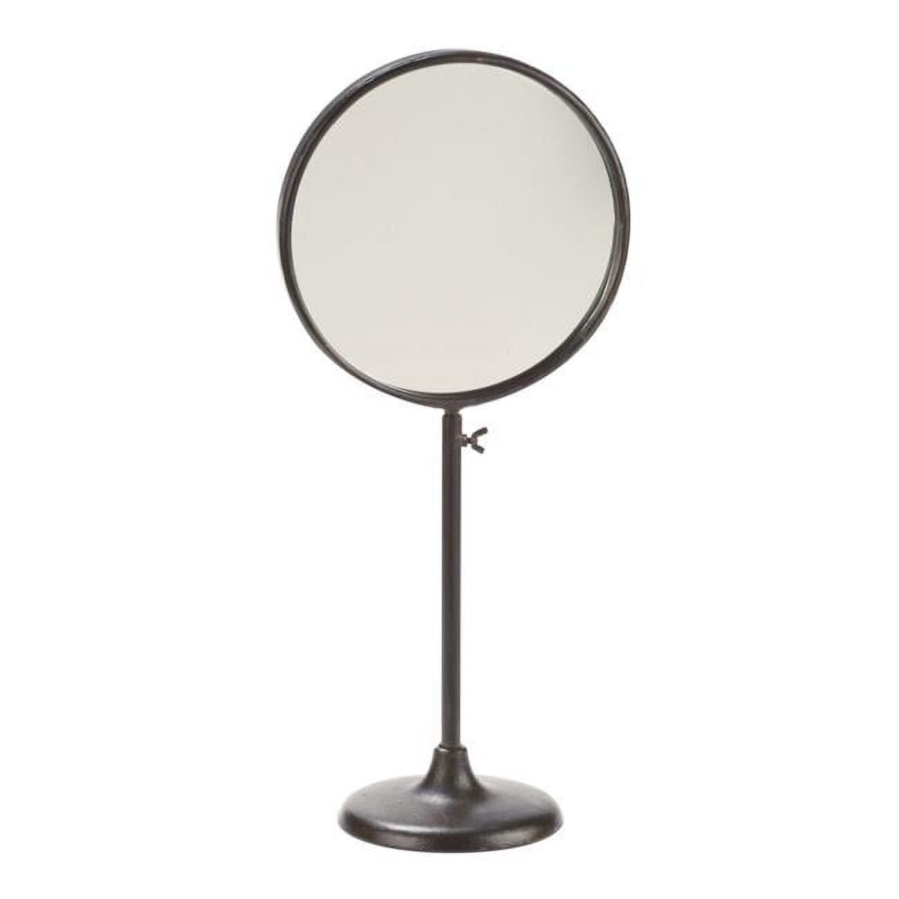 Industrial Adjustable Round Mirror Stand, Dark Brown - Walmart.com