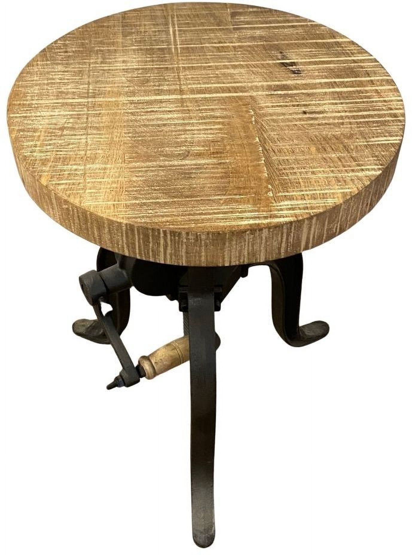 Industrial Adjustable Rustic Crank Stool - Walmart.com