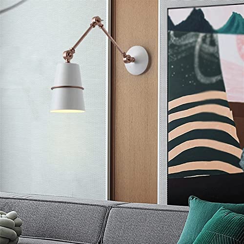 Industrial Adjustable Swing Arm Wall Lamp, Farmhouse Wall Mounted Light ...