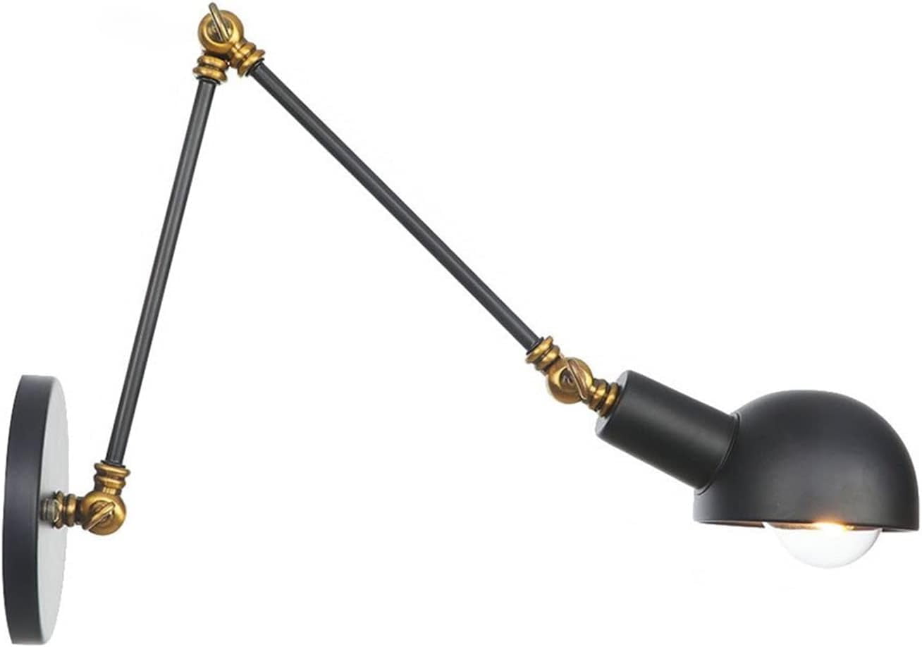 Industrial Adjustable Swing Arm Wall Lamp Reading Bedside V-intage ...