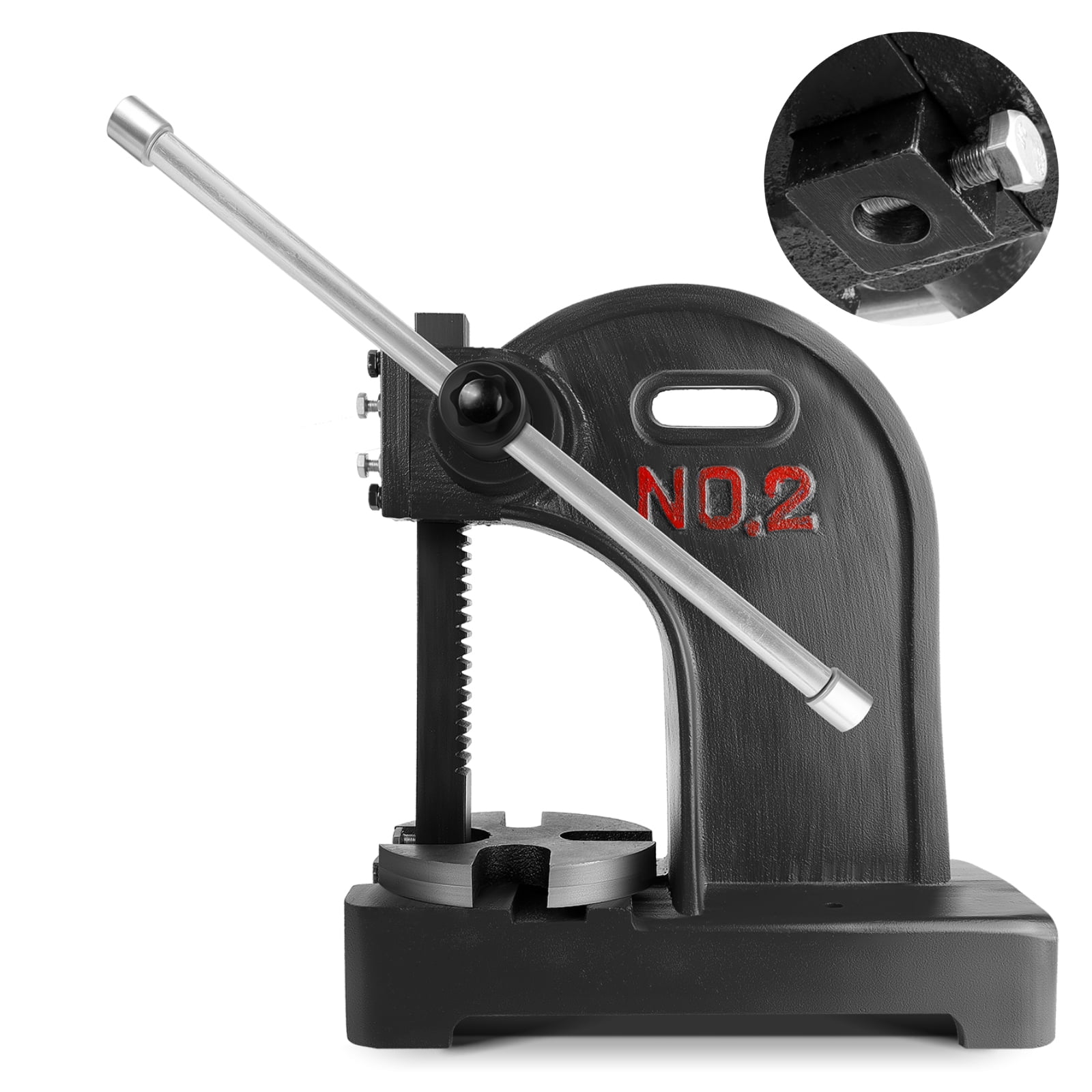 Industrial Arbor Press, Black 2 Ton Rating, Manual Assembly Press ...