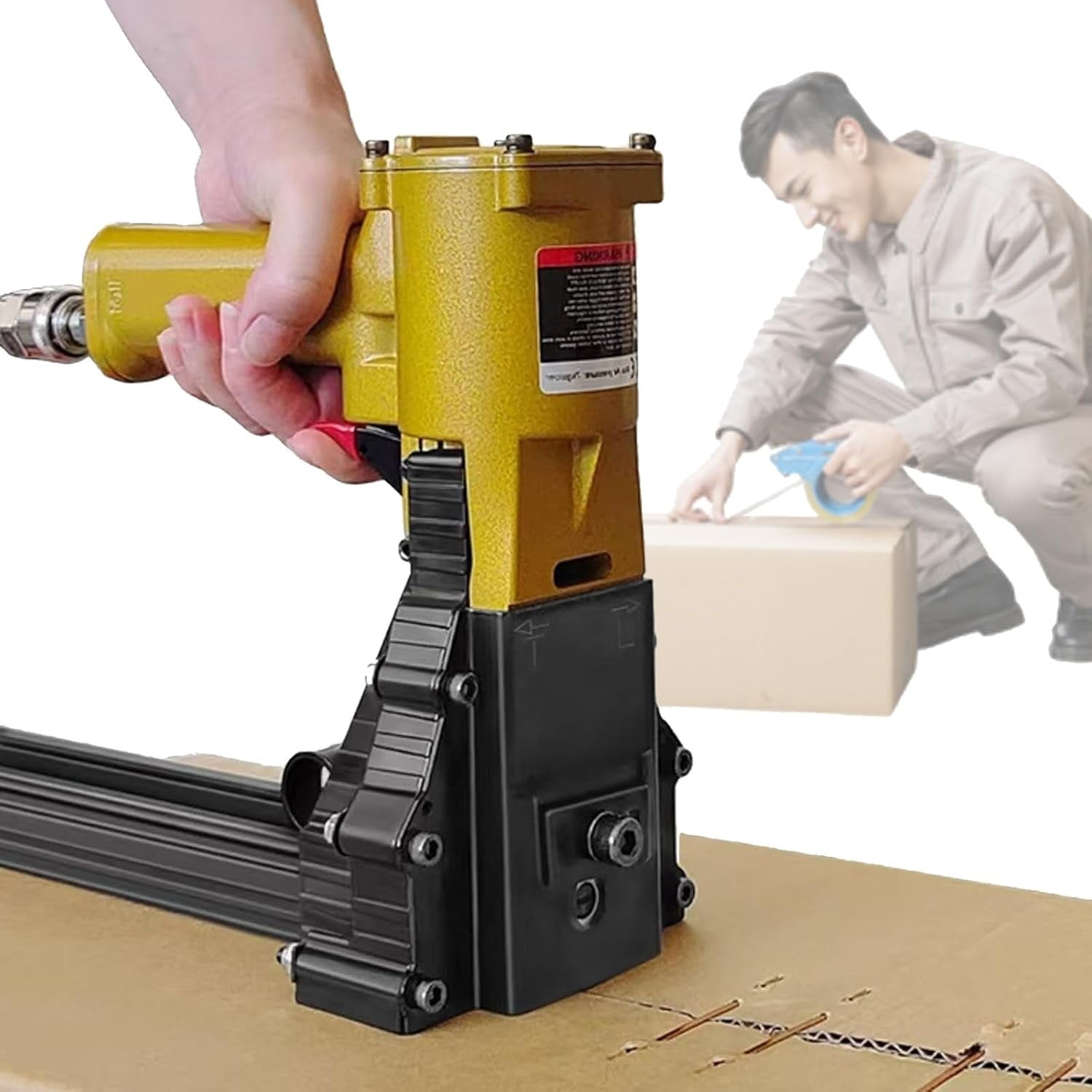 Industrial Automatic Carton Stapler Machine, Pneumatic Handheld Box ...
