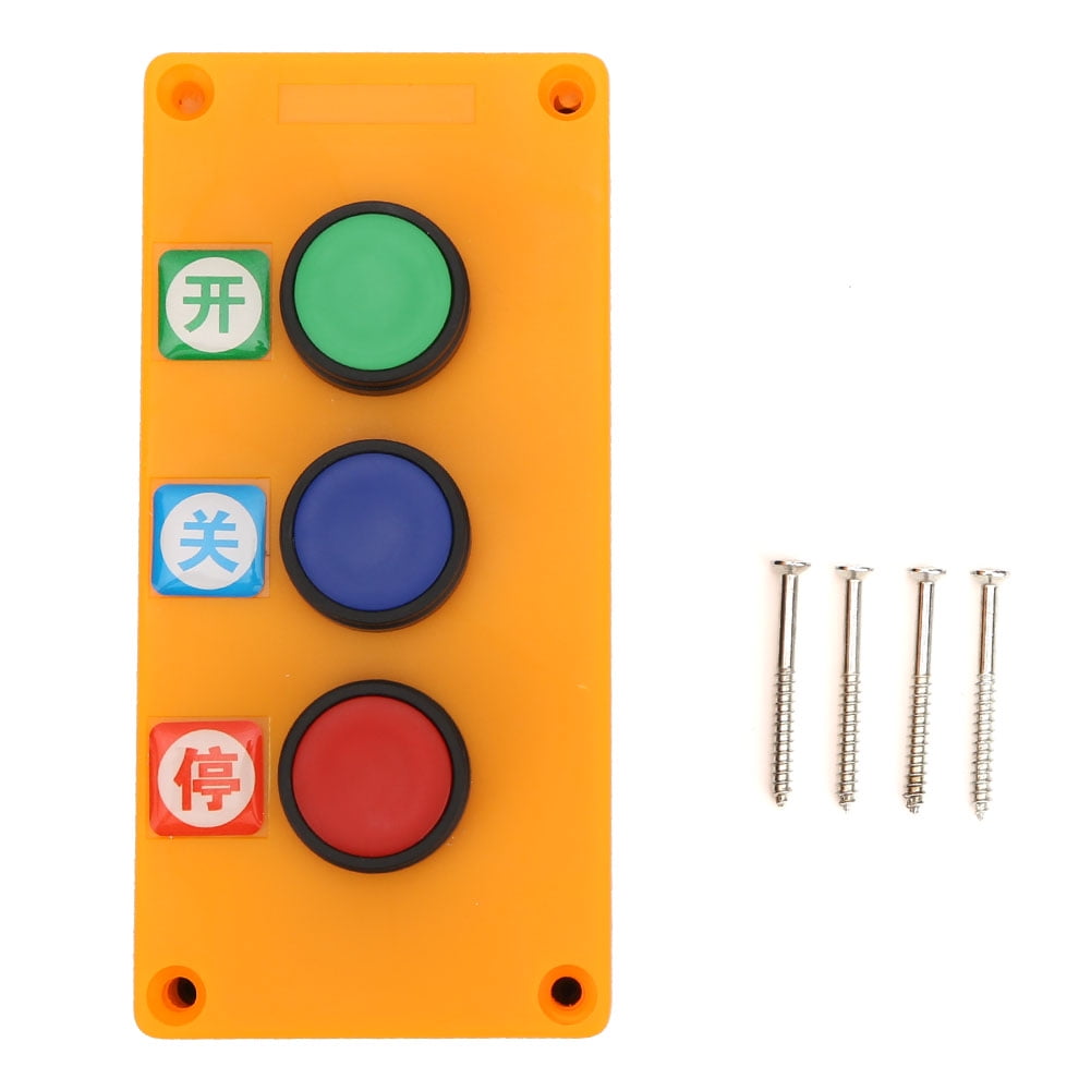 Industrial Automatic Reset Gate Switch, 3-Way Manual Button Switch with ... Industrial Automatic Reset Gate Switch, 3-Way Manual Button Switch with ...