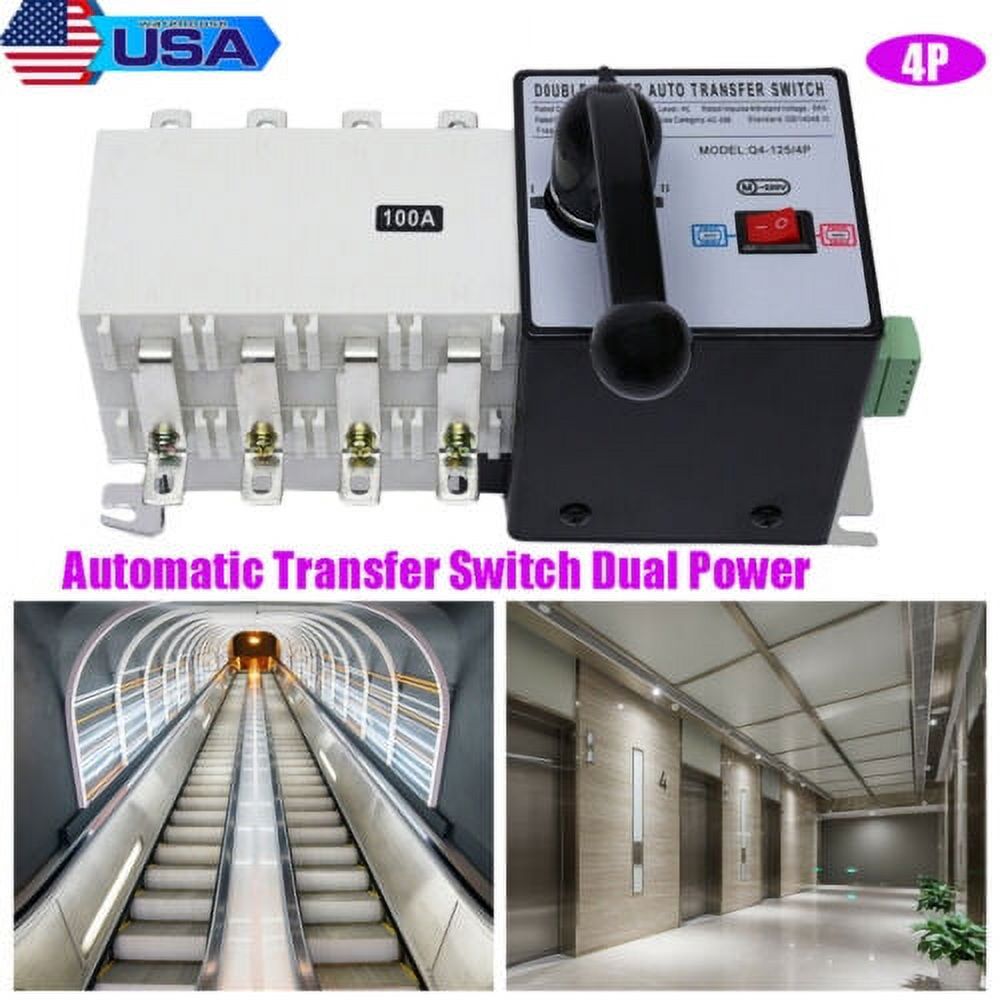 Industrial Automatic Transfer Switch 110A 4 Poles AC 110V Grid to ...