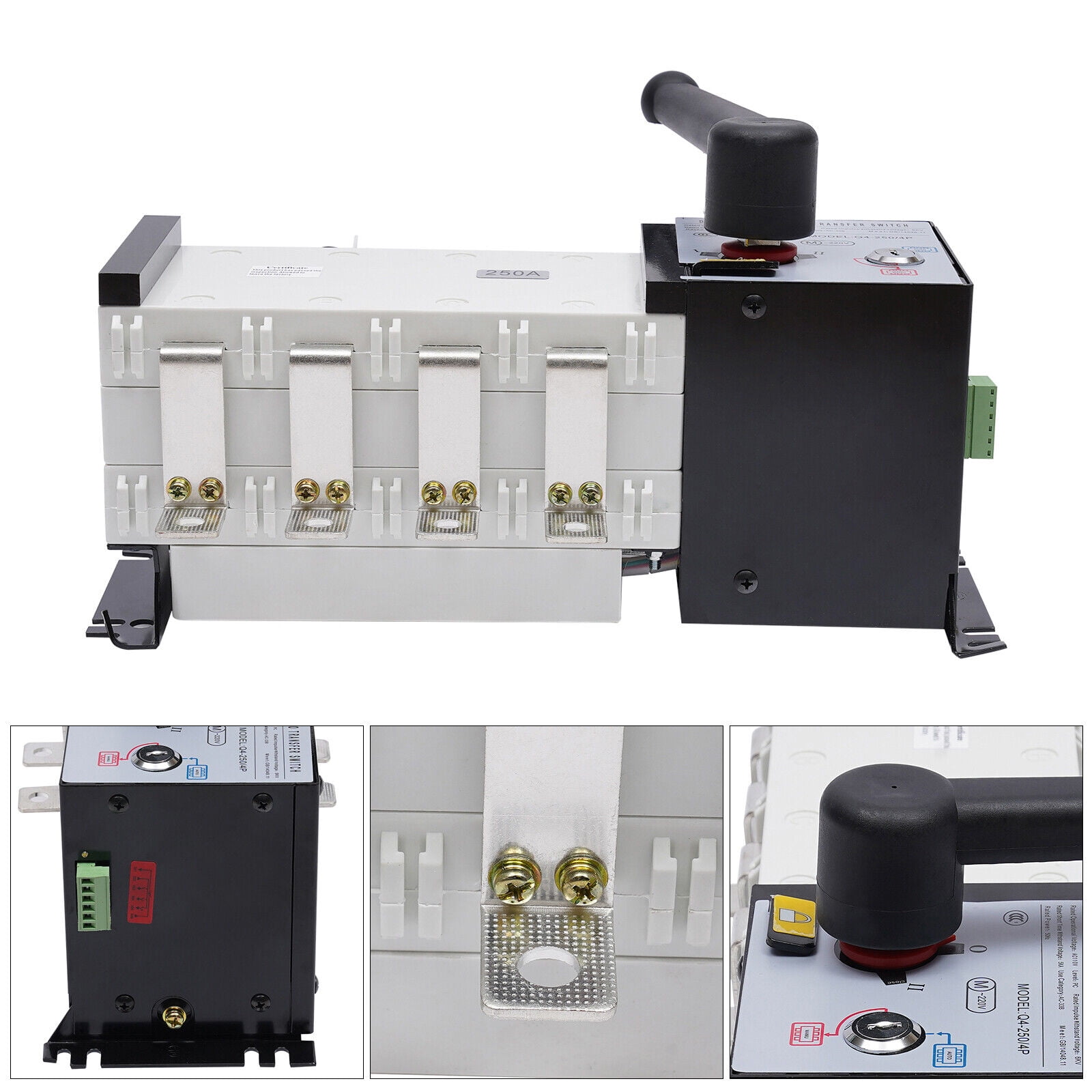 Industrial Automatic Transfer Switch 250A 4 Poles AC 110V 220V Grid to ...