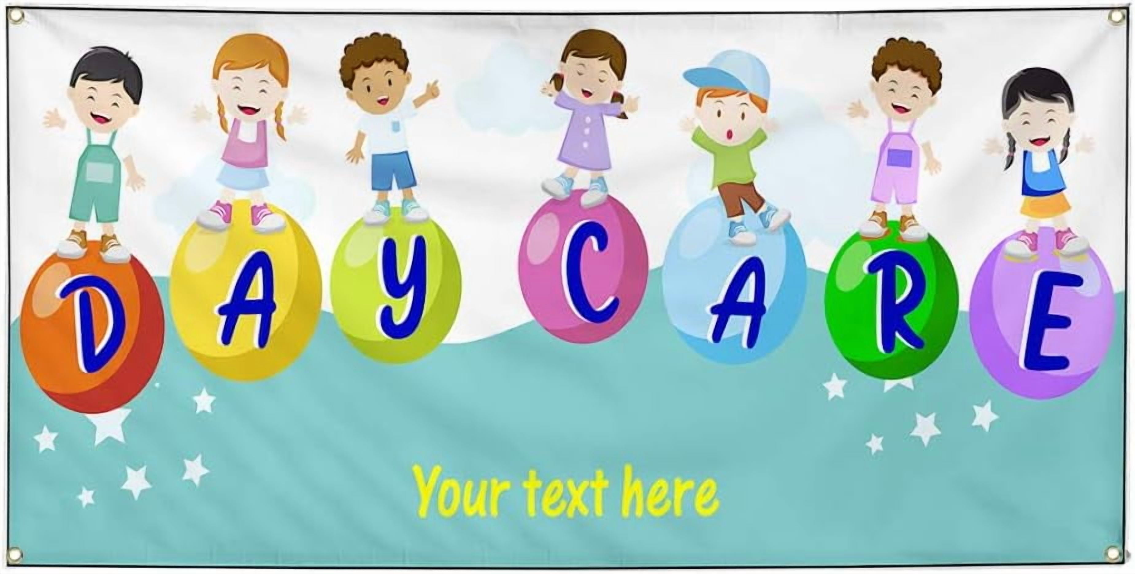 Industrial Banner Multiple Sizes Day Care B Text Here Outdoor ...