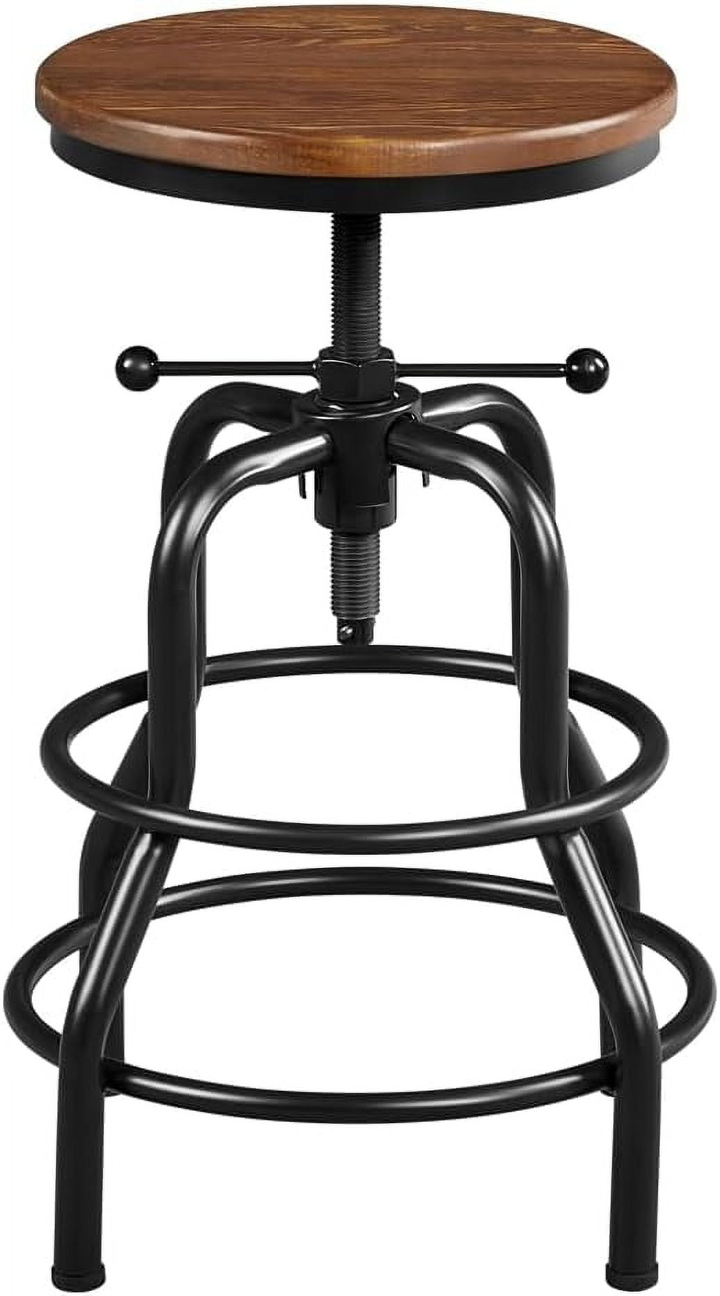 Industrial Bar Stool Vintage Counter Rustic Counter Height Metal Bar ...