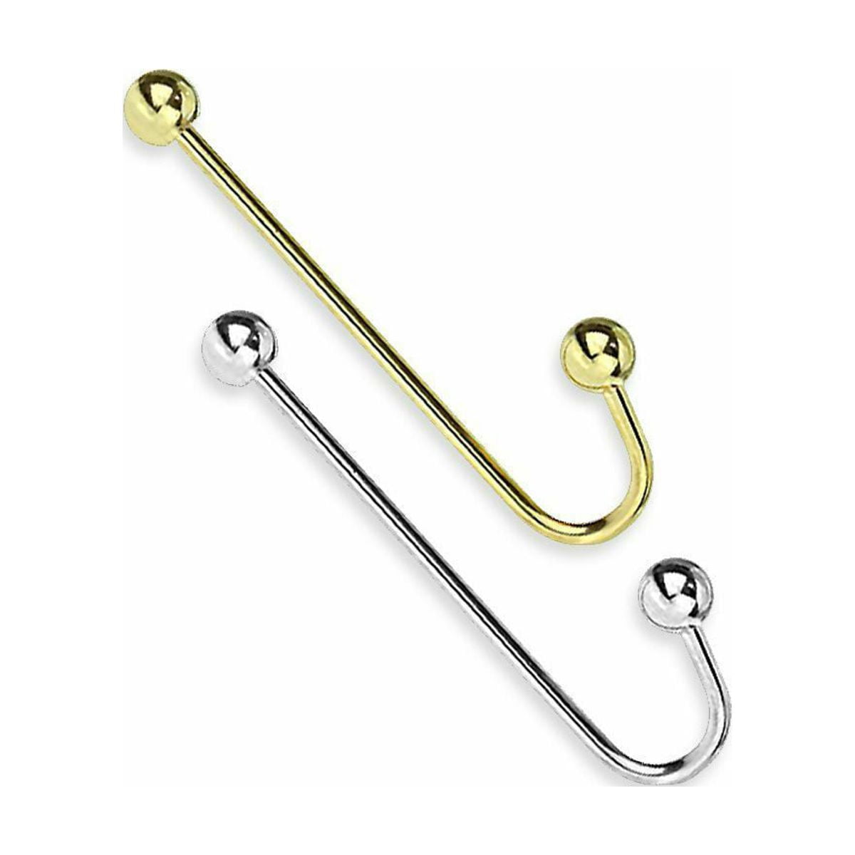 Industrial Barbell Cane Folded Surgical Steel 14 Gauge 1 1/2" 38 mm ...