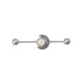 Industrial Barbell Piercing with Moon Design 14G - Walmart.com