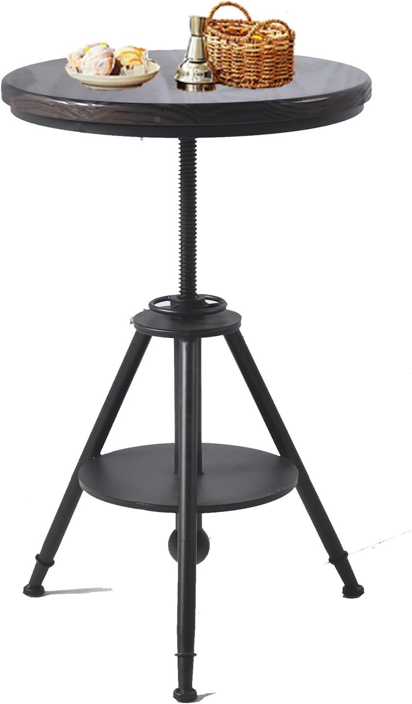 Industrial Bistro Table Vintage Small Cafe Table Farmhouse Round Dining ...