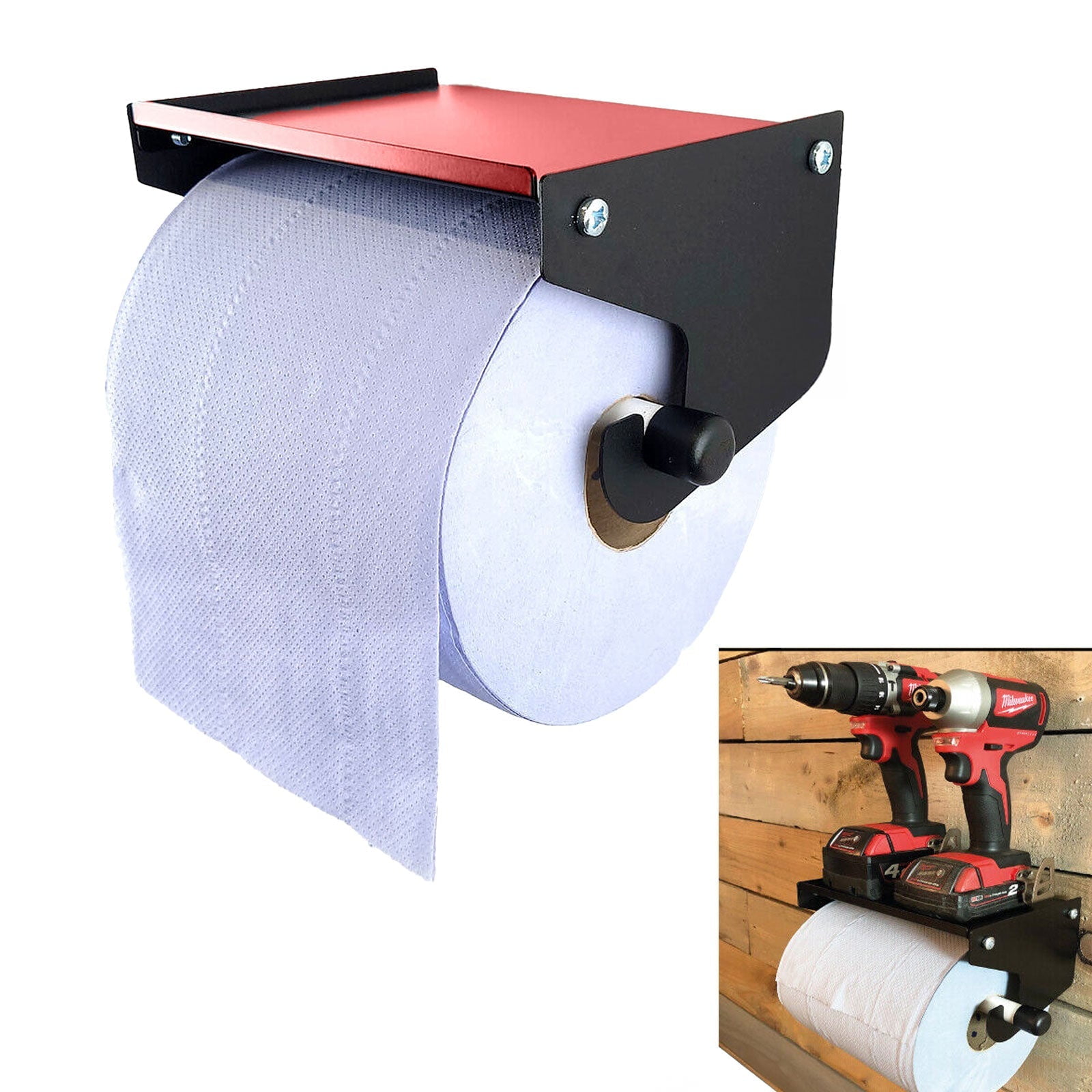 Industrial Blue Roll Paper Towel Dispenser Holder Workshop Garage Clean ...