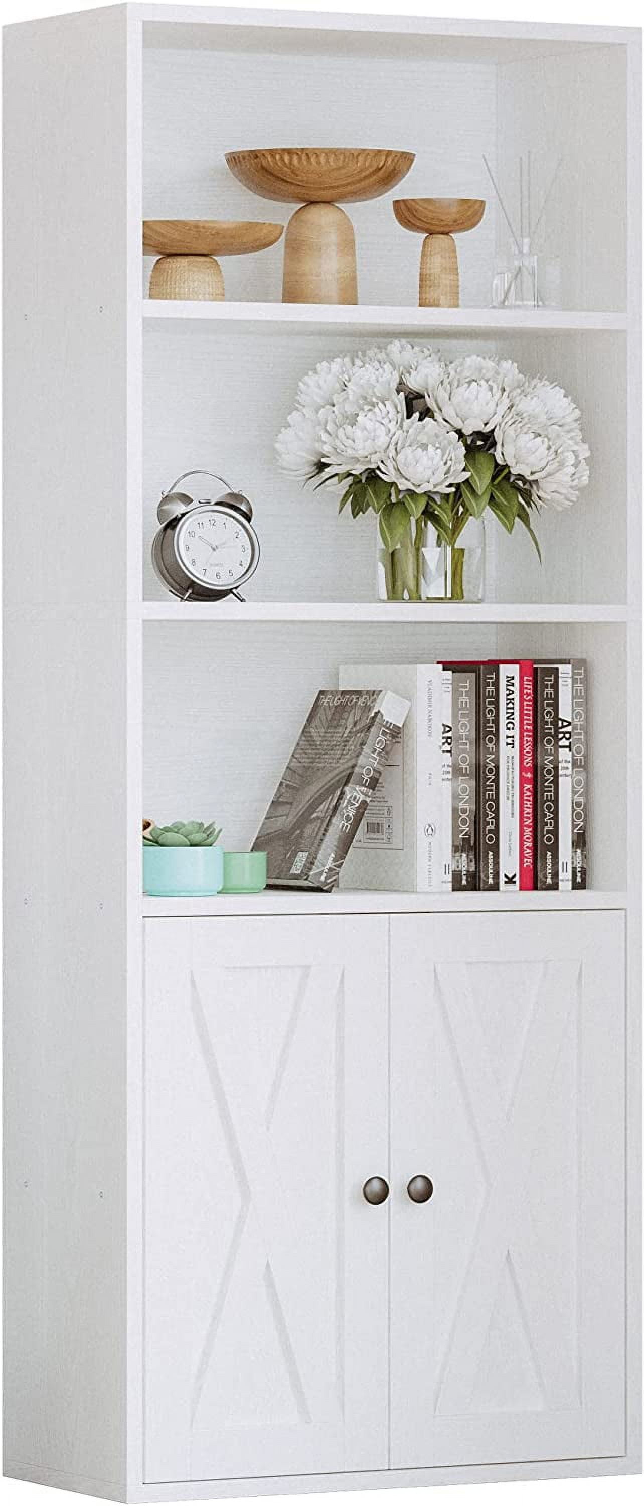 Industrial Bookshelves and Bookcases with Doors 11.8 in Depth Floor ...