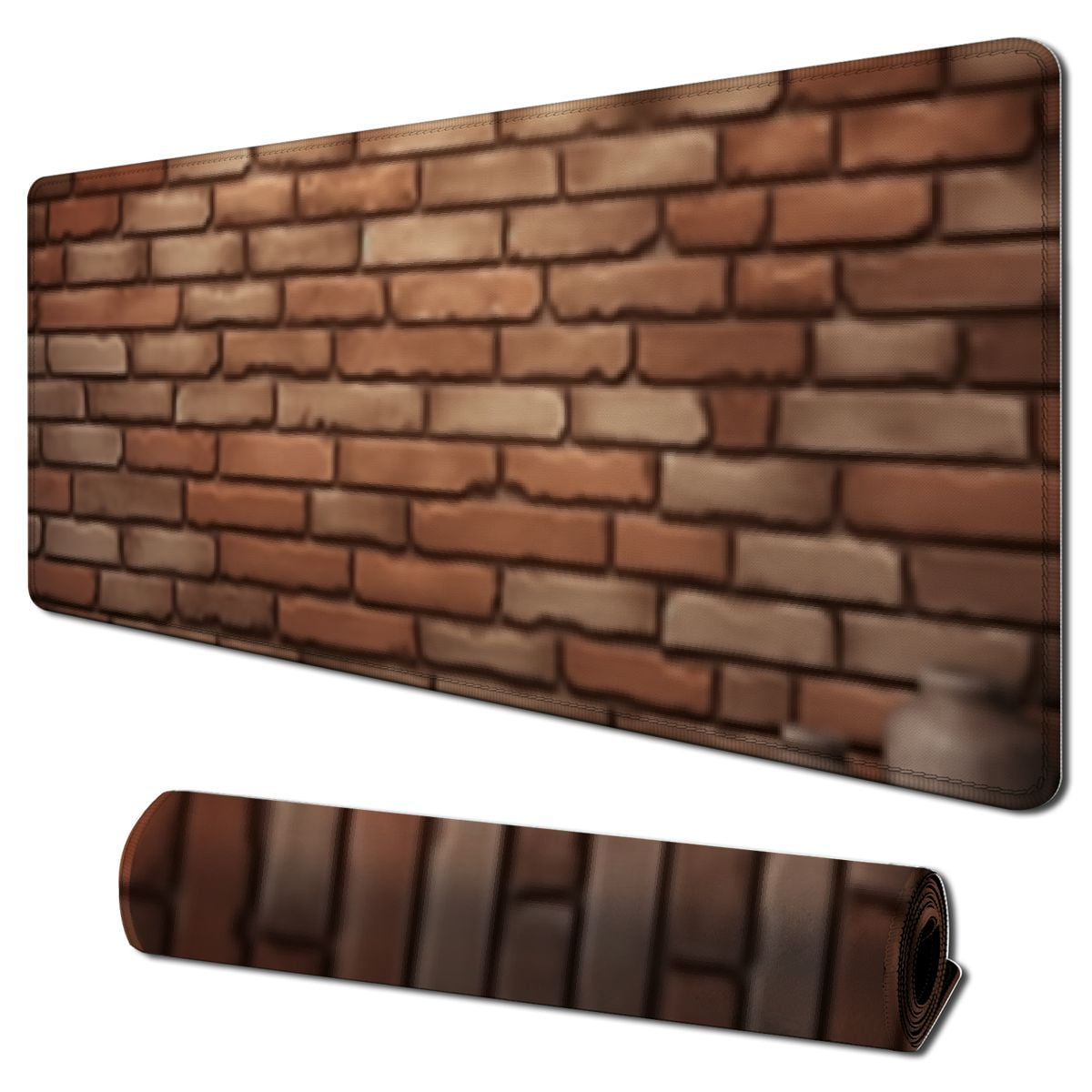 Industrial Brick Wall Background Prints Large Office Gaming Mouse Pad Strong Adhesion And