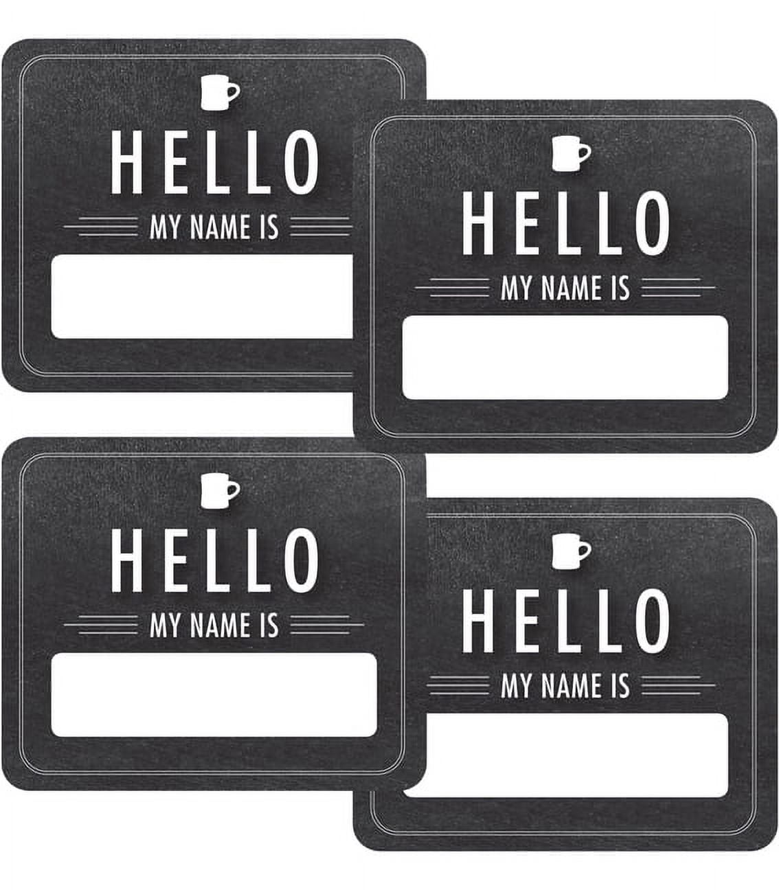 Industrial Cafe Chalkboard Hello Name Tags (Other) - Walmart.com